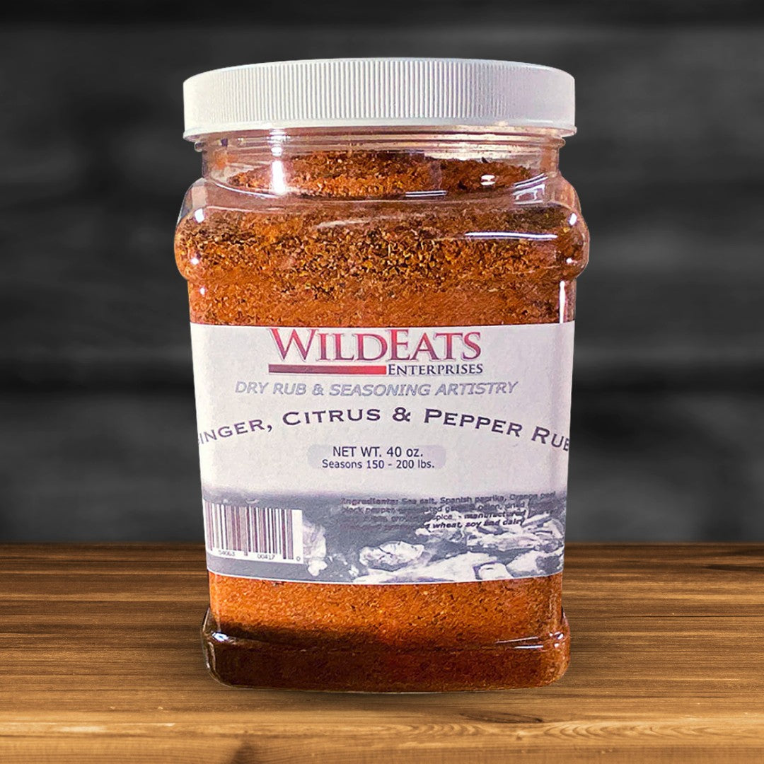 Ginger, Citrus & Pepper Rub 40oz – WildEats - Artisan Dry Rubs & Seasonings